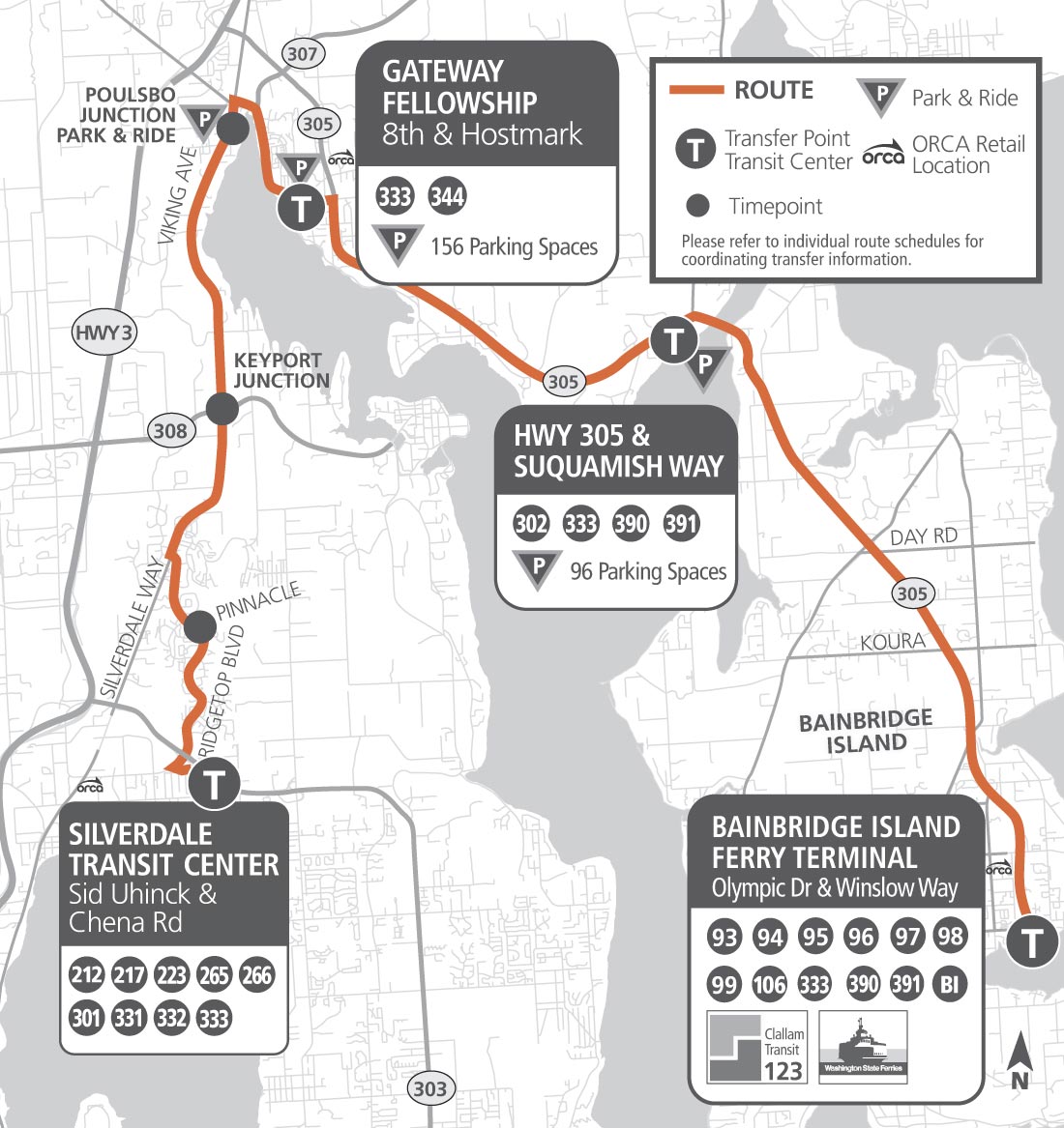 #333 - Silverdale/Bainbridge | Kitsap Transit