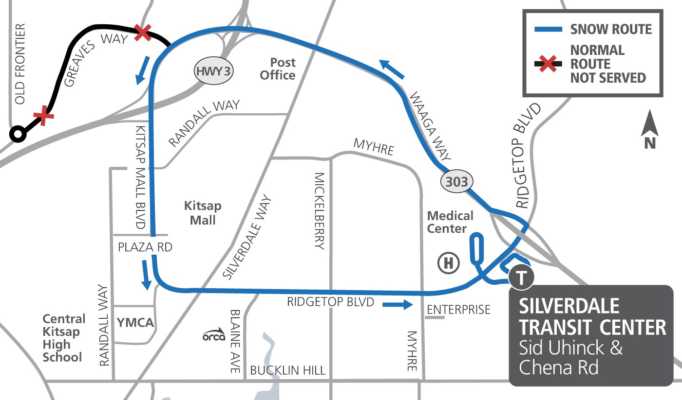 #266 - Silverdale Ridgetop - Snow Route | Kitsap Transit