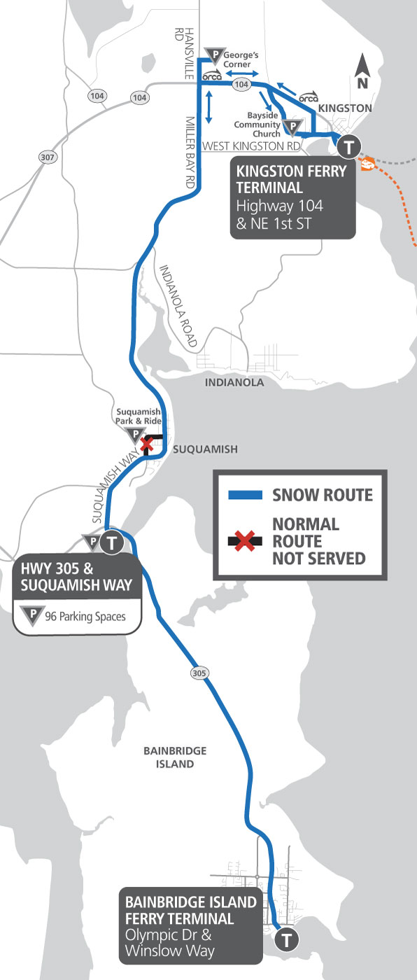 #391 - Kingston/Bainbridge - Snow Route | Kitsap Transit